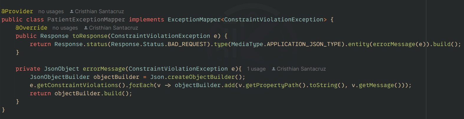 Microservice Paciente | Cristhian Santacruz